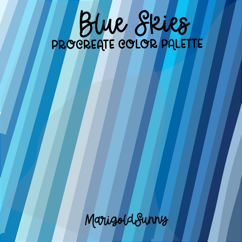 Blue Skies Procreate Color Palette, Color Swatches, iPad Procreate ...