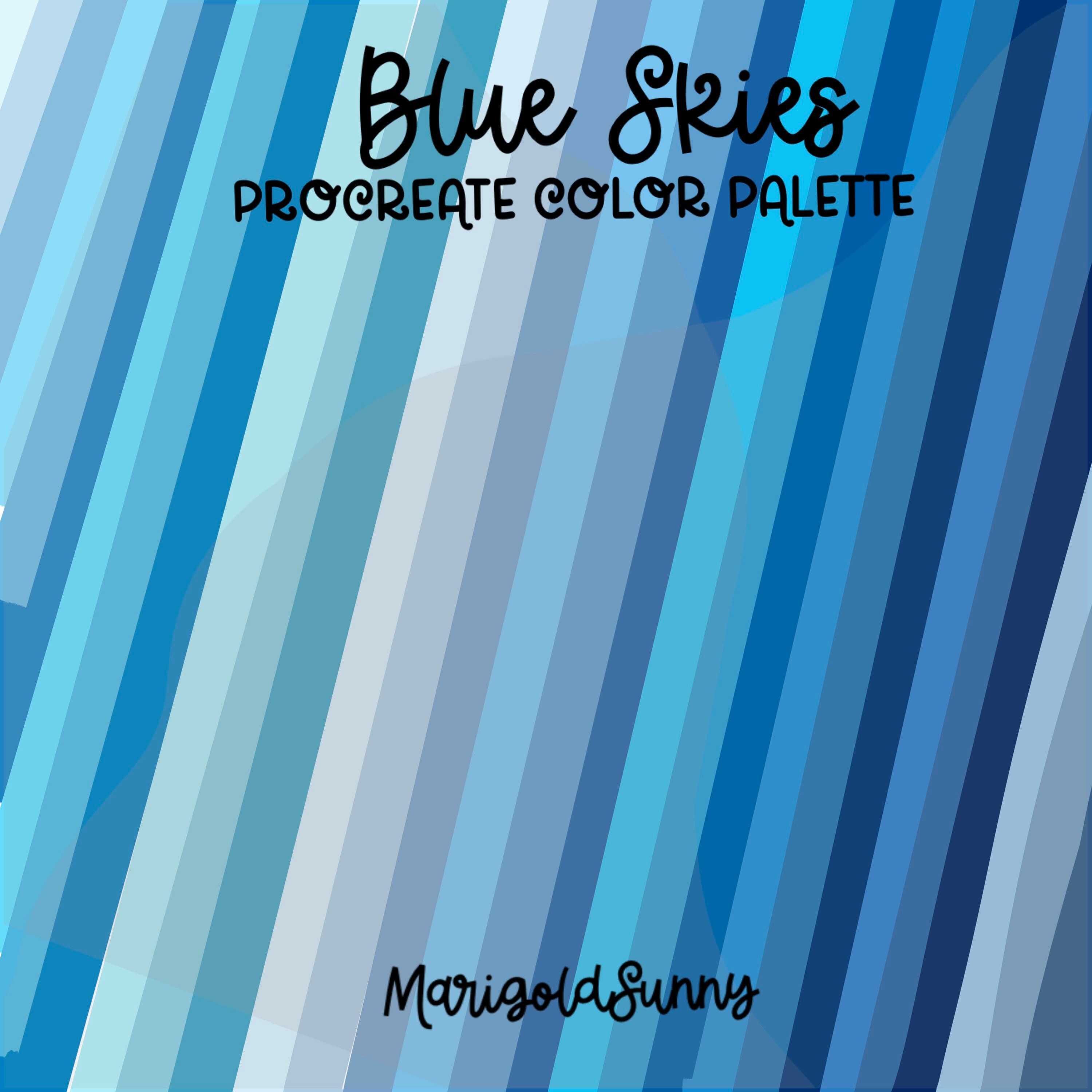 Blue Skies Procreate Color Palette, Color Swatches, iPad Procreate ...