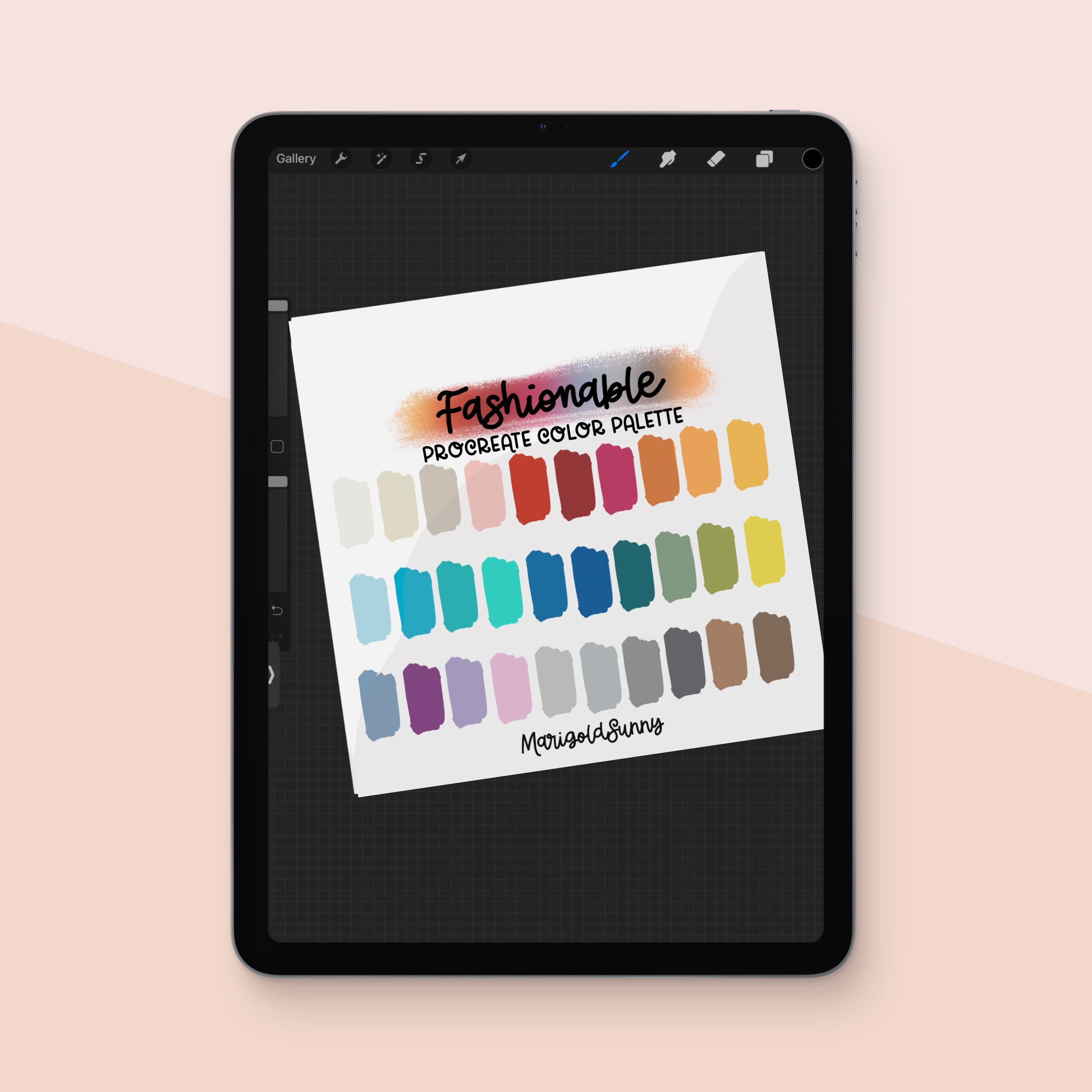 Fashionable Procreate Color Palette, Color Swatches, iPad Procreate ...