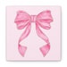 Pink Bow Square Canvas Art Print for Nursery, Bedroom, Dorm Room ...