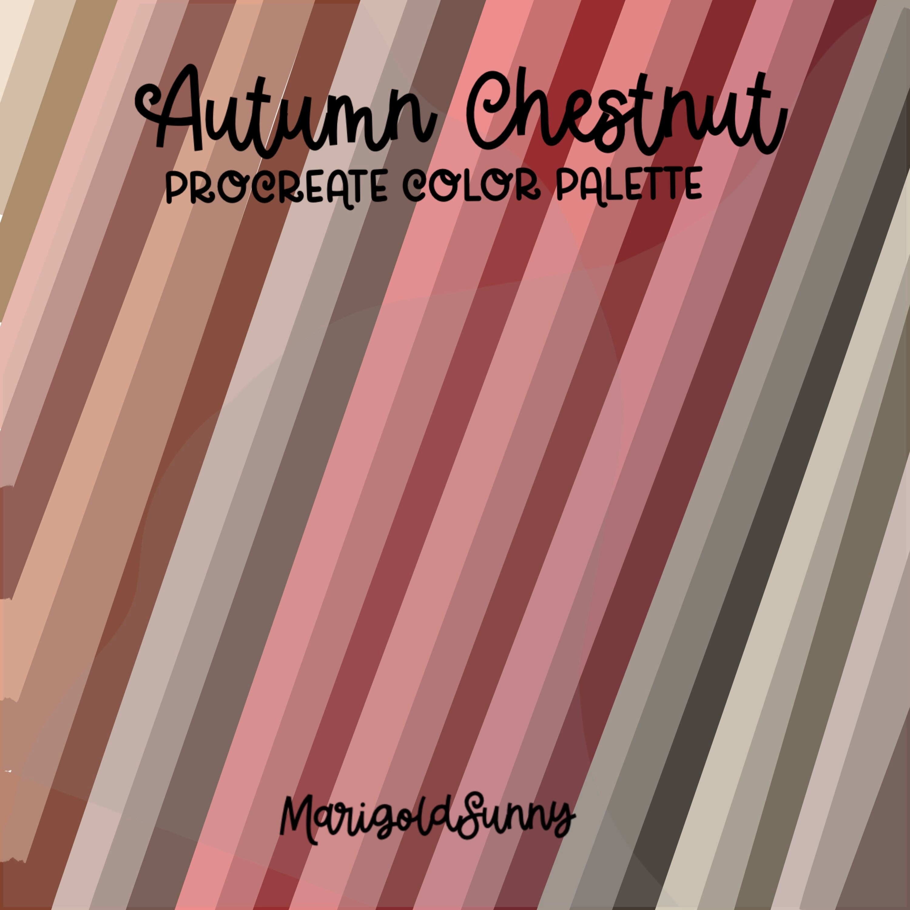 Autumn Chestnut Procreate Color Palette, Color Swatches, iPad Procreate ...