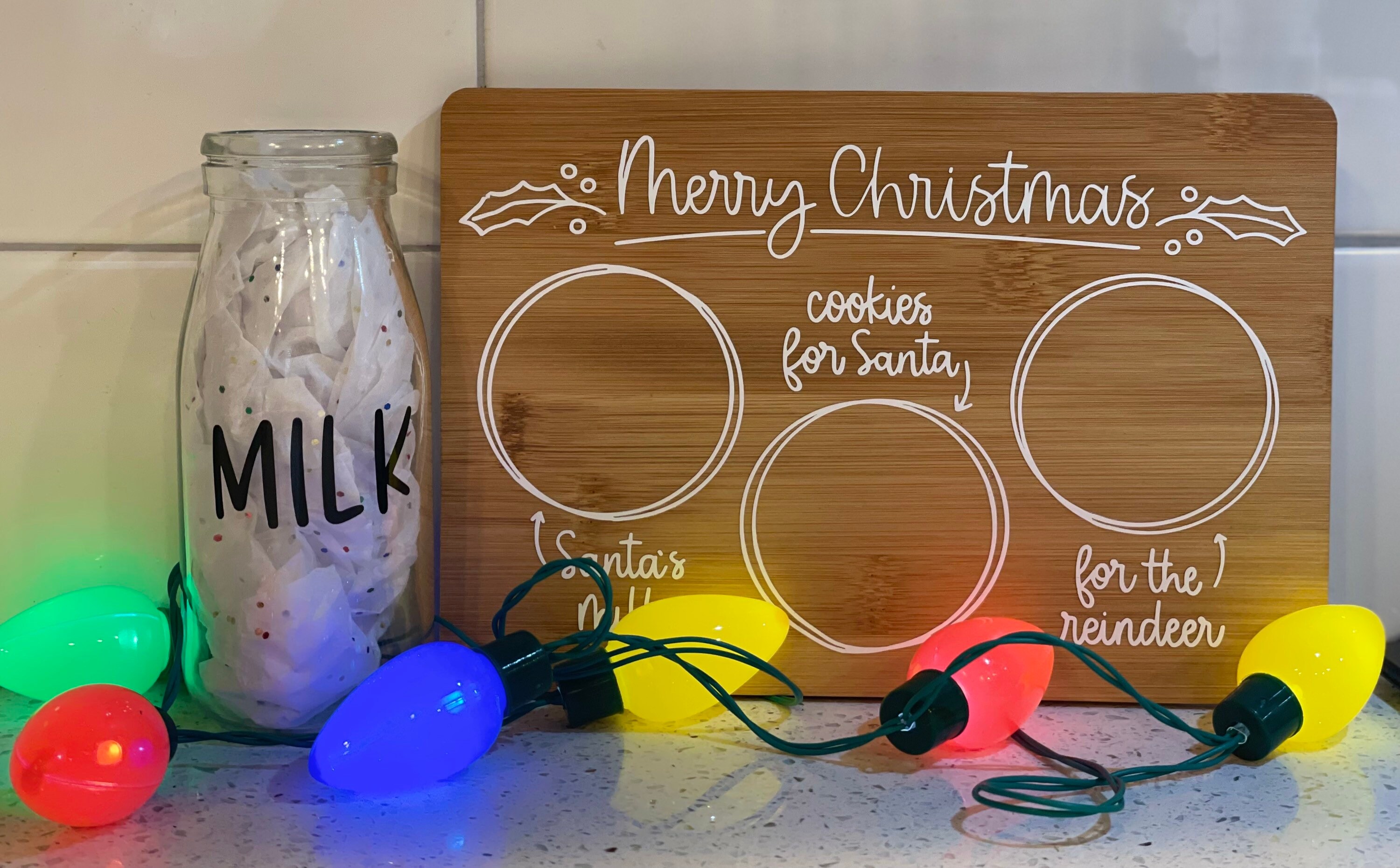Santa Cookie and Milk Set - Etsy