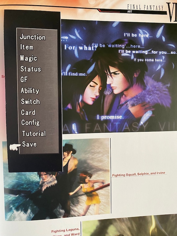 Final Fantasy VIII FF8 Save Menu Bookmark Single Sided - Etsy