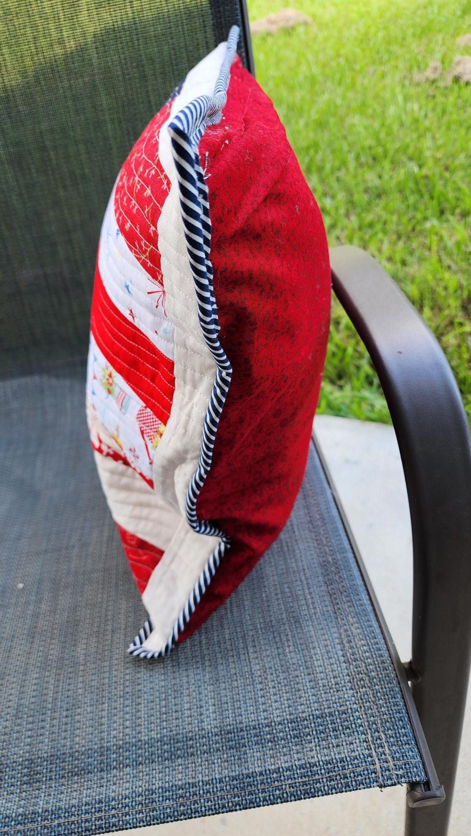 American Flag Quilted Pillow 16x16 - Etsy