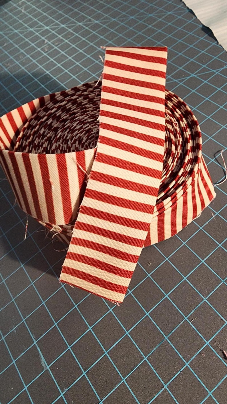 Striped 2 1/2 Inch Pressed Binding for Quilts, Cotton Fabric, Sold by ...