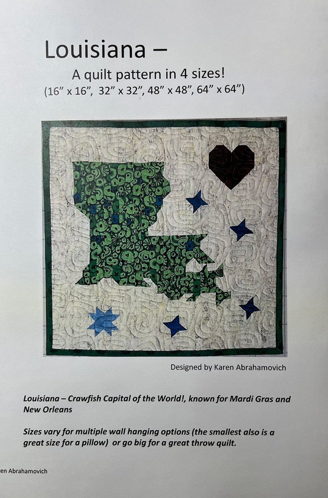 Louisiana Quilt Pattern - Etsy