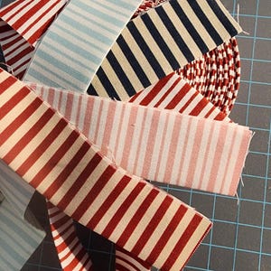 Striped 2 1/2 Inch Pressed Binding for Quilts, Cotton Fabric, Sold by ...