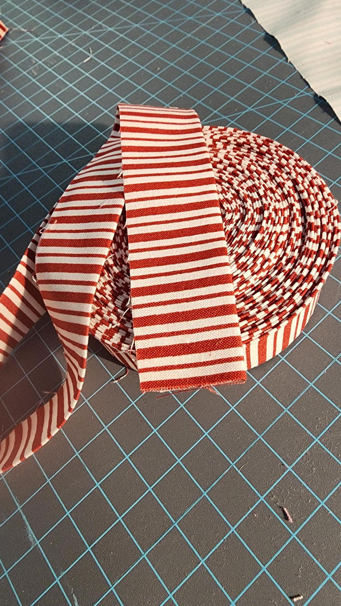 Striped 2 1/2 Inch Pressed Binding for Quilts, Cotton Fabric, Sold by ...