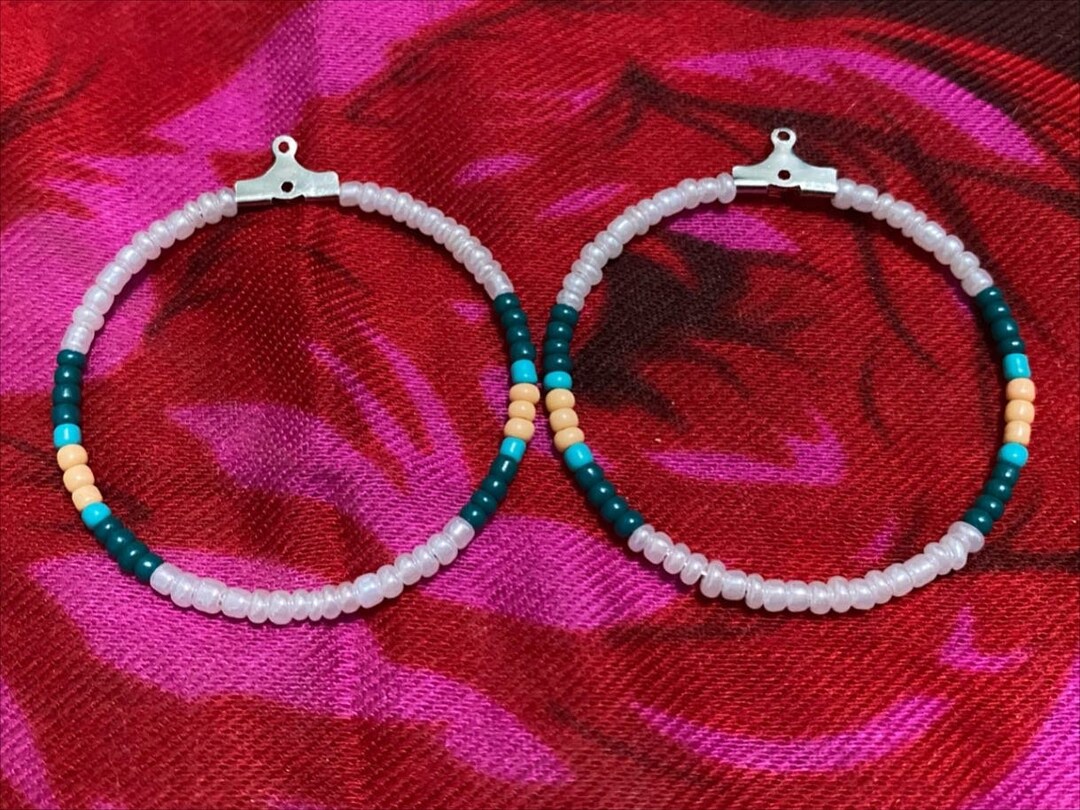 Indigenous-made Beaded Hoops - Etsy
