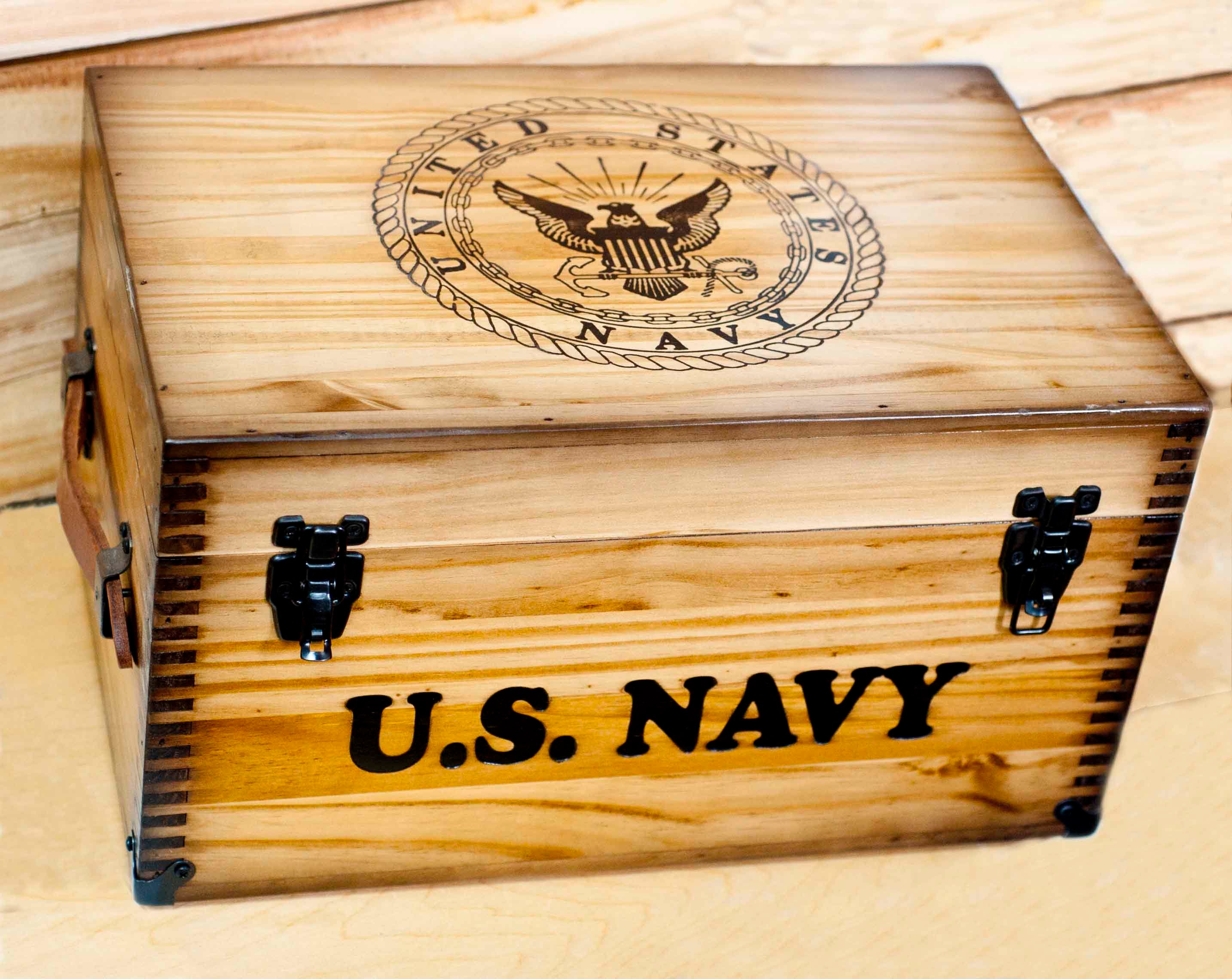 Navy Wooden Keepsake Box Navy Retirement Gift US Navy - Etsy