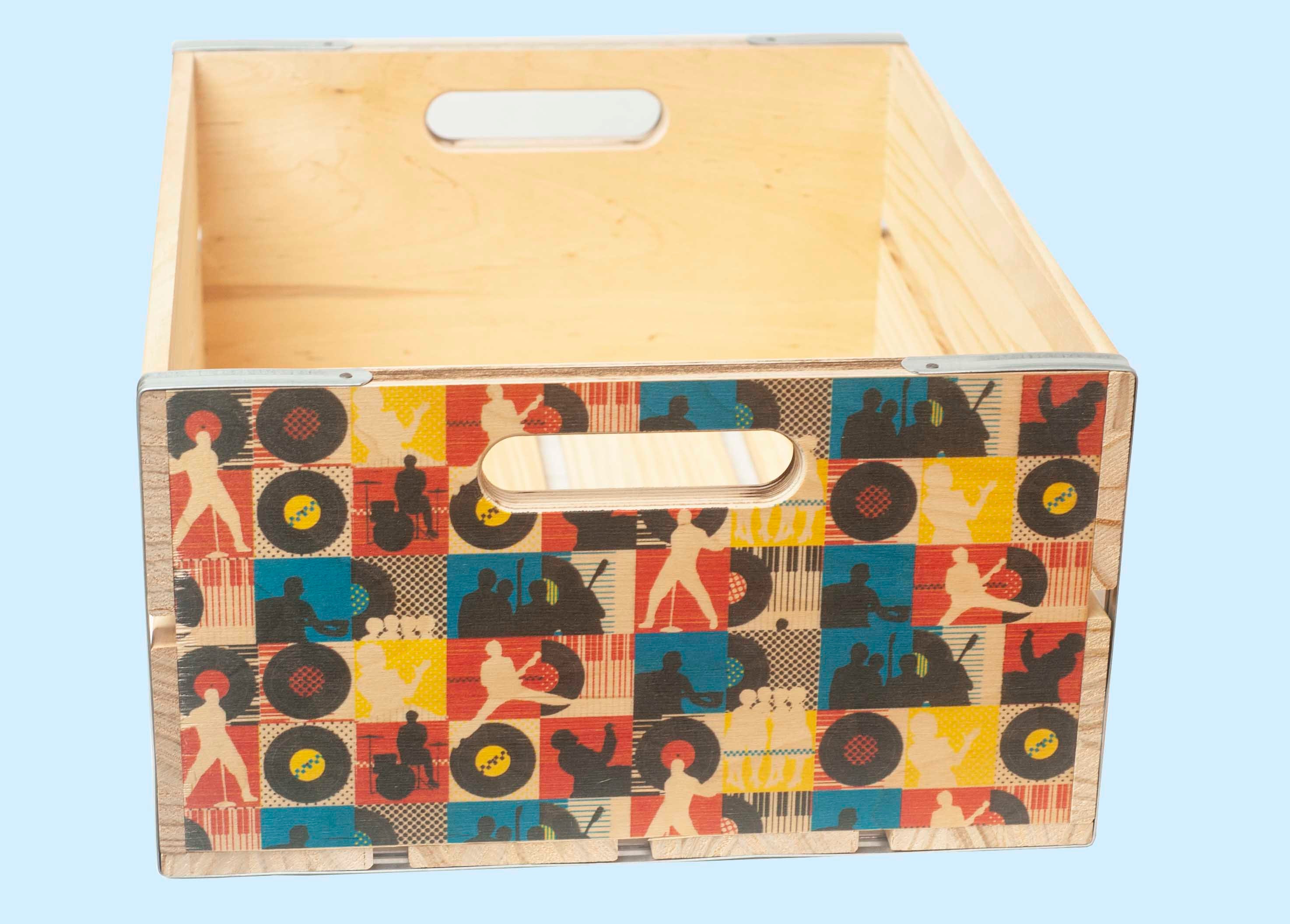 Vinyl Record Crate Record Storage Wooden Box - Etsy