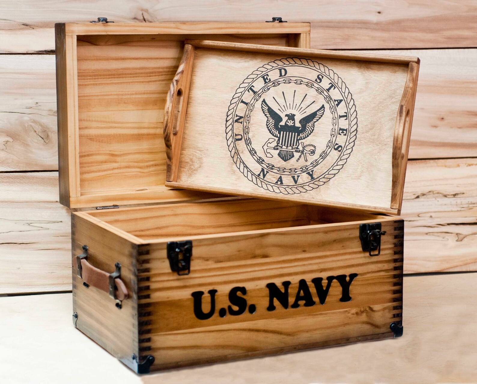 Navy Wooden Keepsake Box Navy Retirement Gift US Navy - Etsy