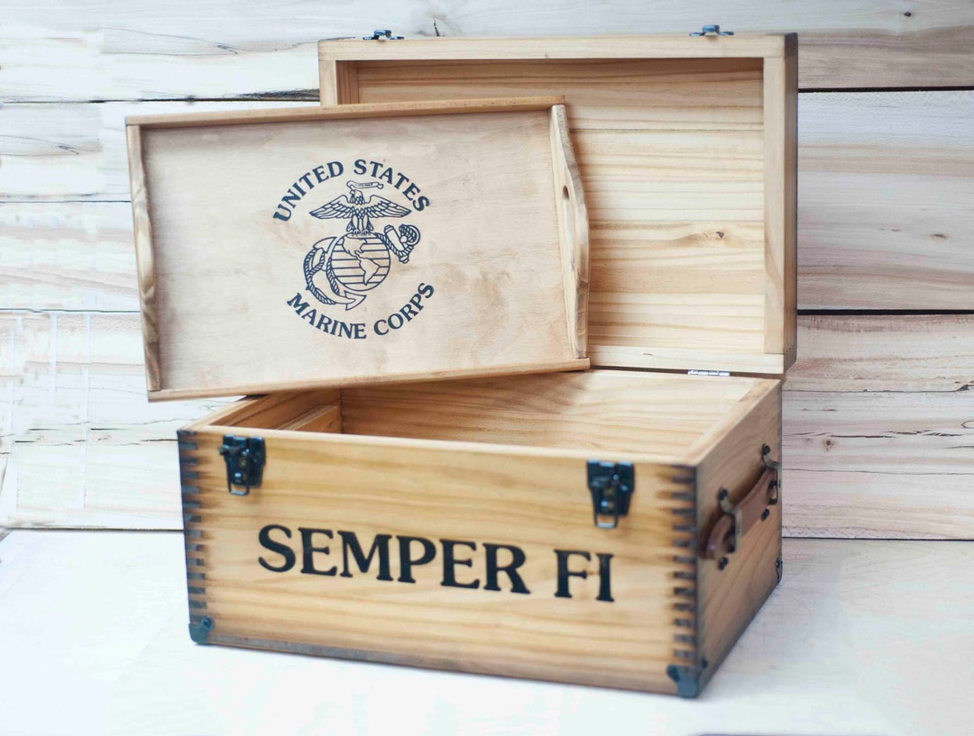 United States Marine Corps USMC Keepsake Box Retirement - Etsy