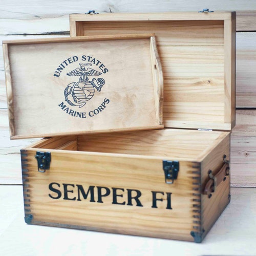 United States Marine Corps USMC Keepsake Box Retirement - Etsy