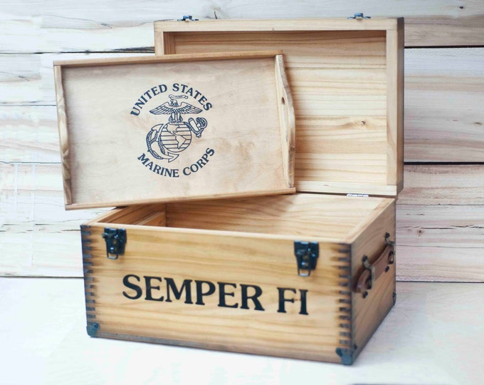 United States Marine Corps | USMC Keepsake Box | Retirement - Etsy