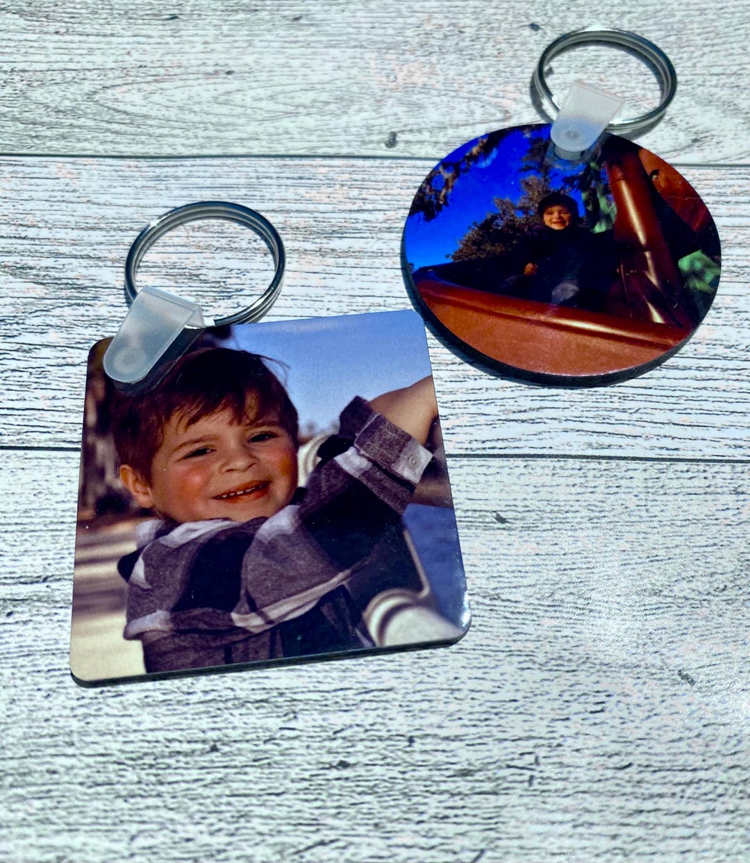 Custom Double-sided Keychain | Round, Square, or Rectangle ...