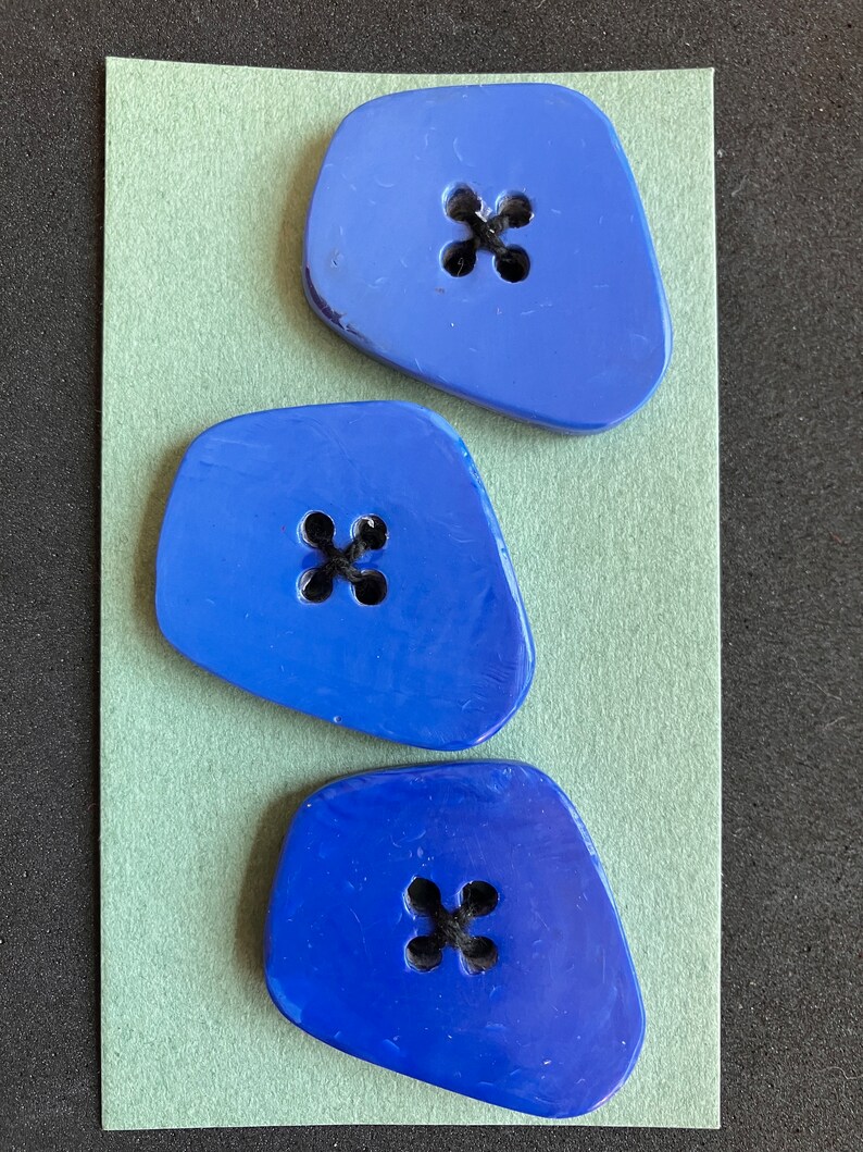 Three Modern Polygon Buttons. Range From Medium Blue to Dark Blue ...