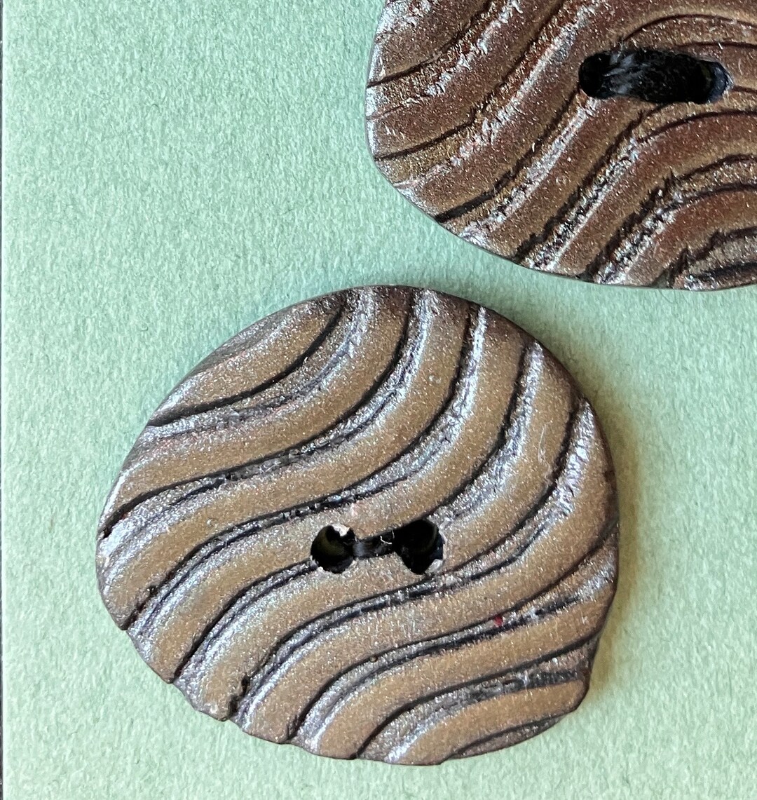 Three Graphite Pearlescent Buttons. Textured. Rounded Triangle. - Etsy