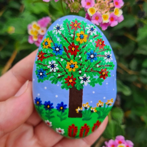Joy Hand Painted Rock - Etsy