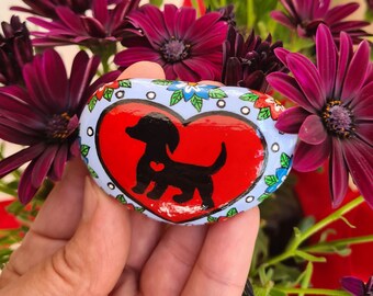 Painted Dog Rocks - Etsy