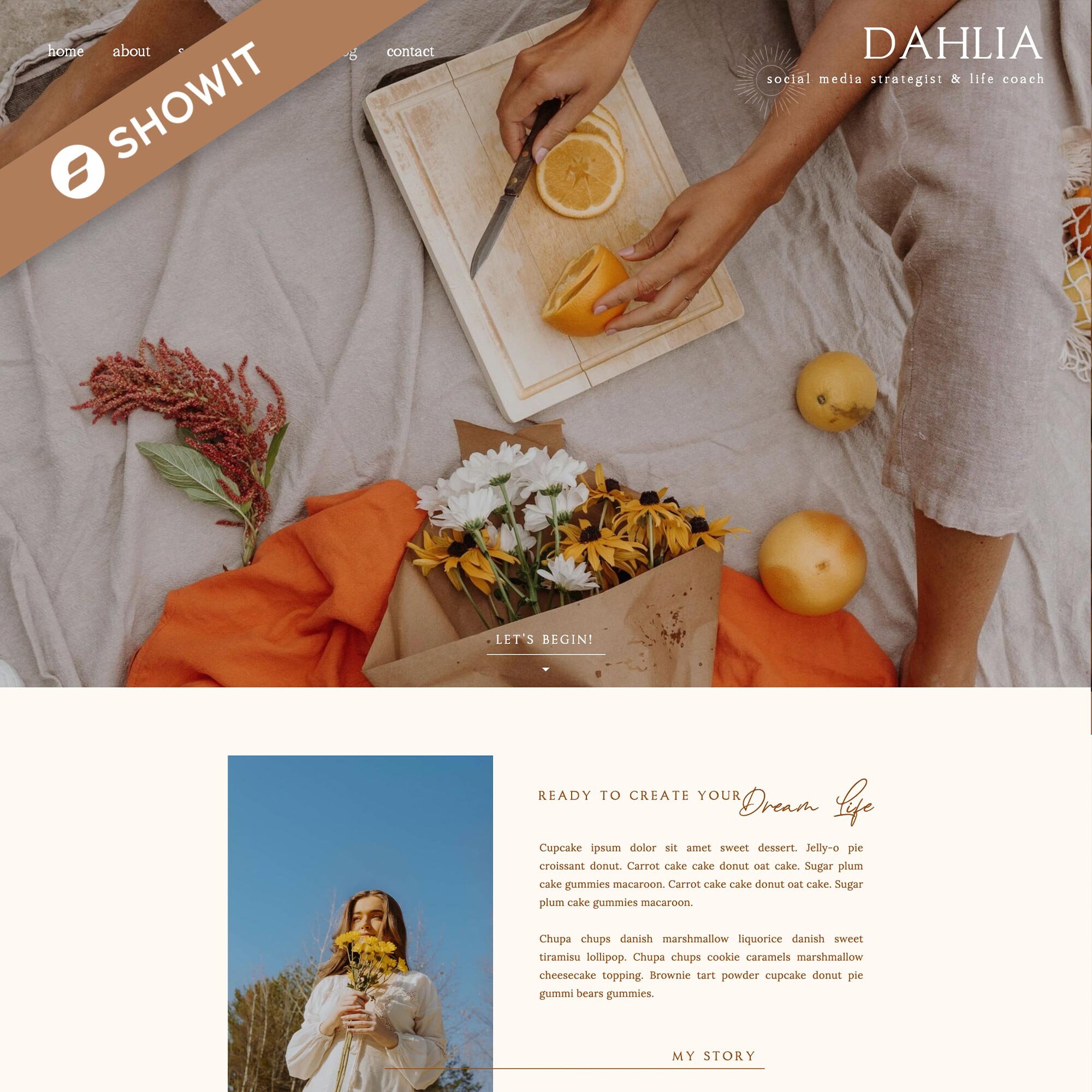 Showit Template | Boho Showit Template for Coaches, Photography Website ...