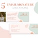 5x Boho Email Signature Templates for Canva | Ready to Use Pastel Email ...