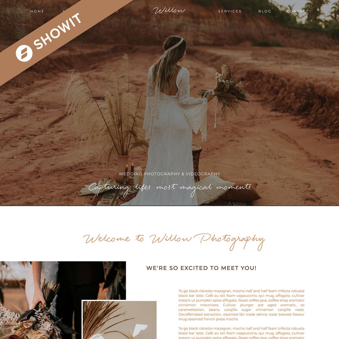 Showit Template | Showit Template for Photographers, Boho Template ...