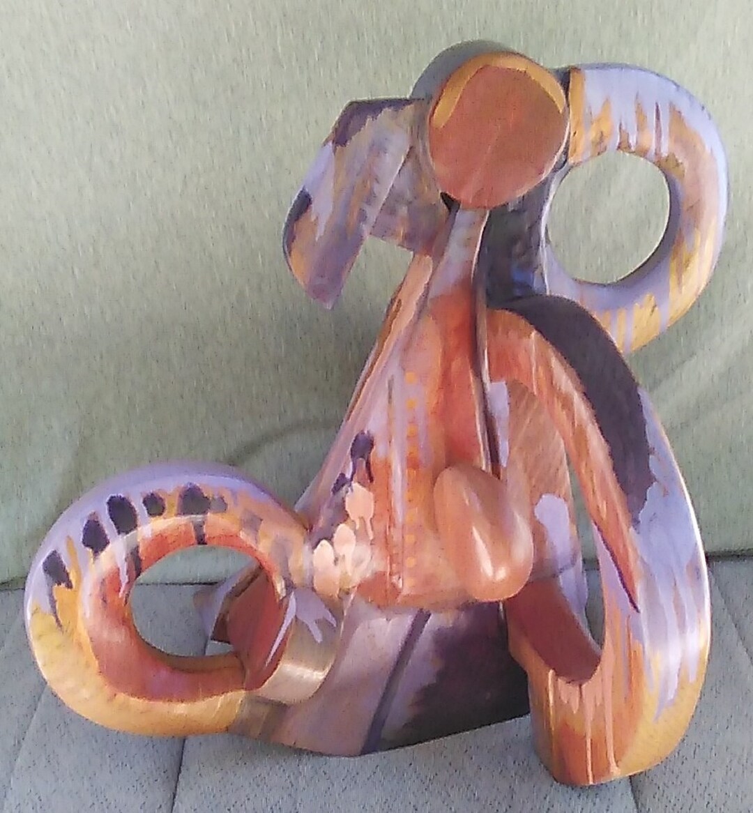 ABSTRACT CARVING wood Carving Series purple City - Etsy