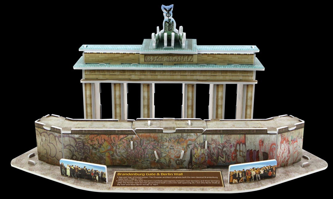 3D Puzzle - Brandenburg Gate & Berlin Wall - World History Collection ...
