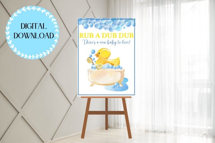Rubber Ducky Baby Shower Sign - Etsy