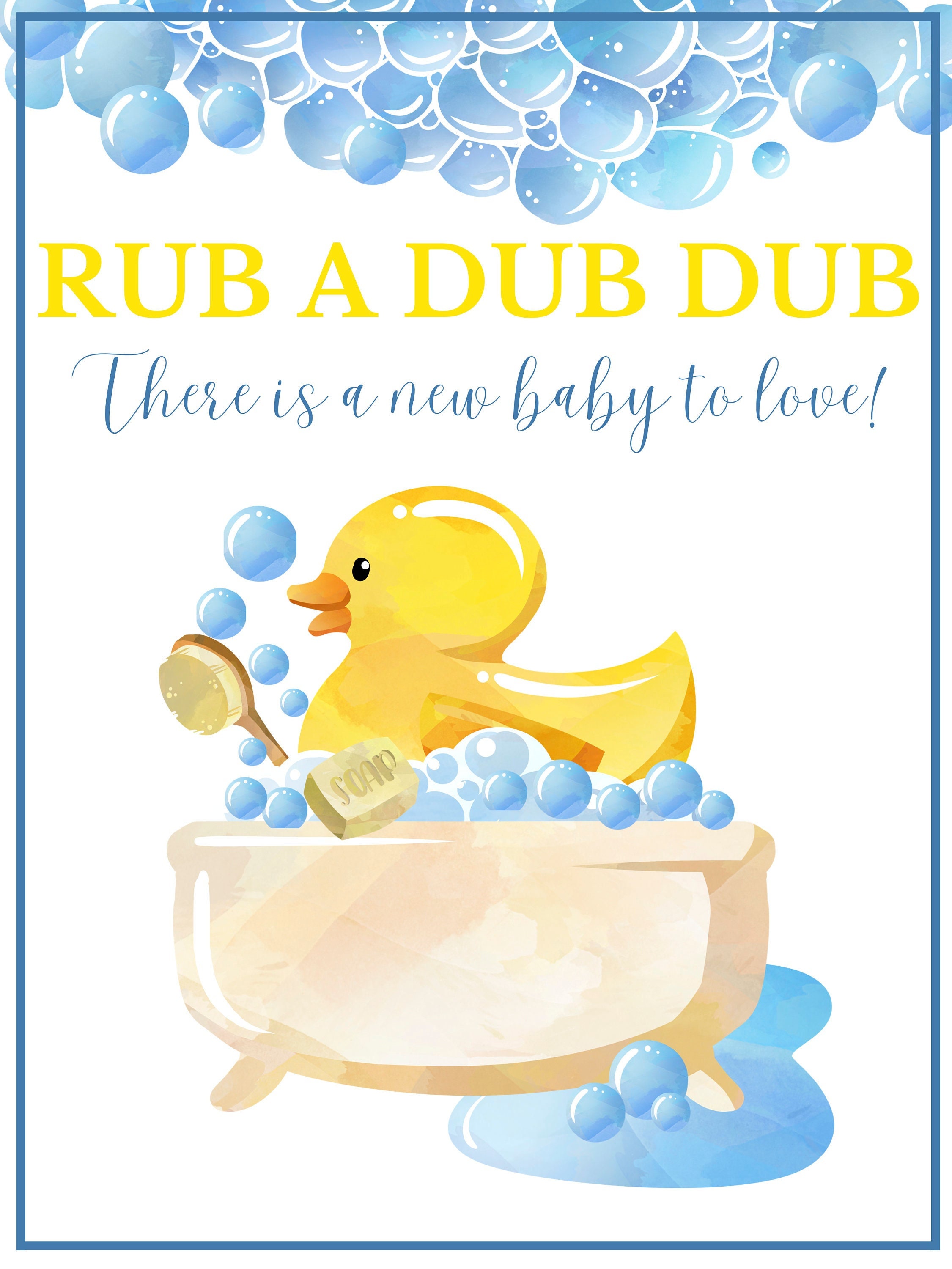 Rubber Ducky Baby Shower Sign | Etsy