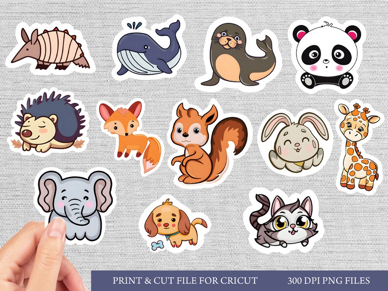Print & Cut Sticker Sheet PNG for Cricut, Printable File, Instant ...