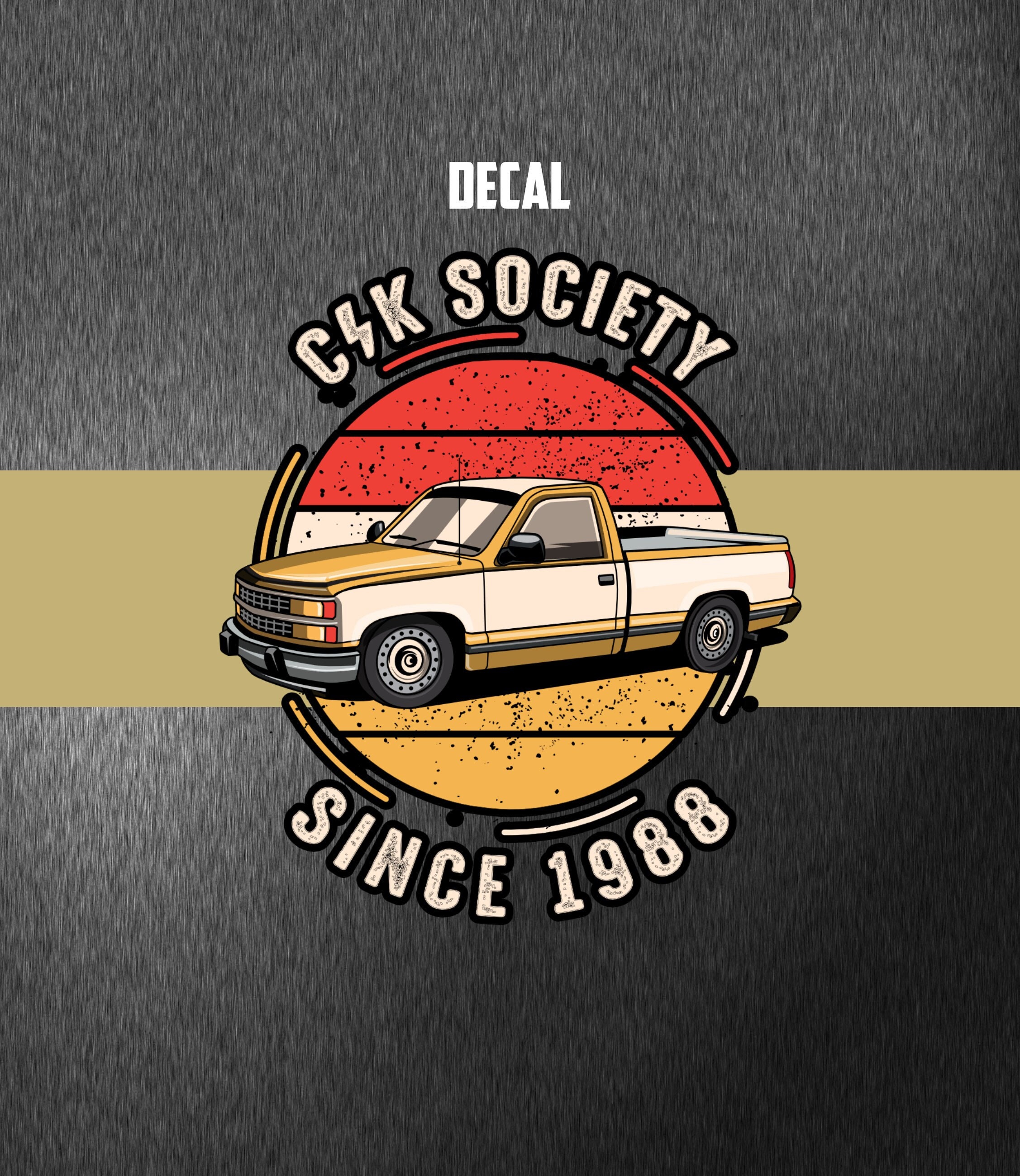 OBS Chevrolet, GMC "since '88" Decal_gold - Etsy