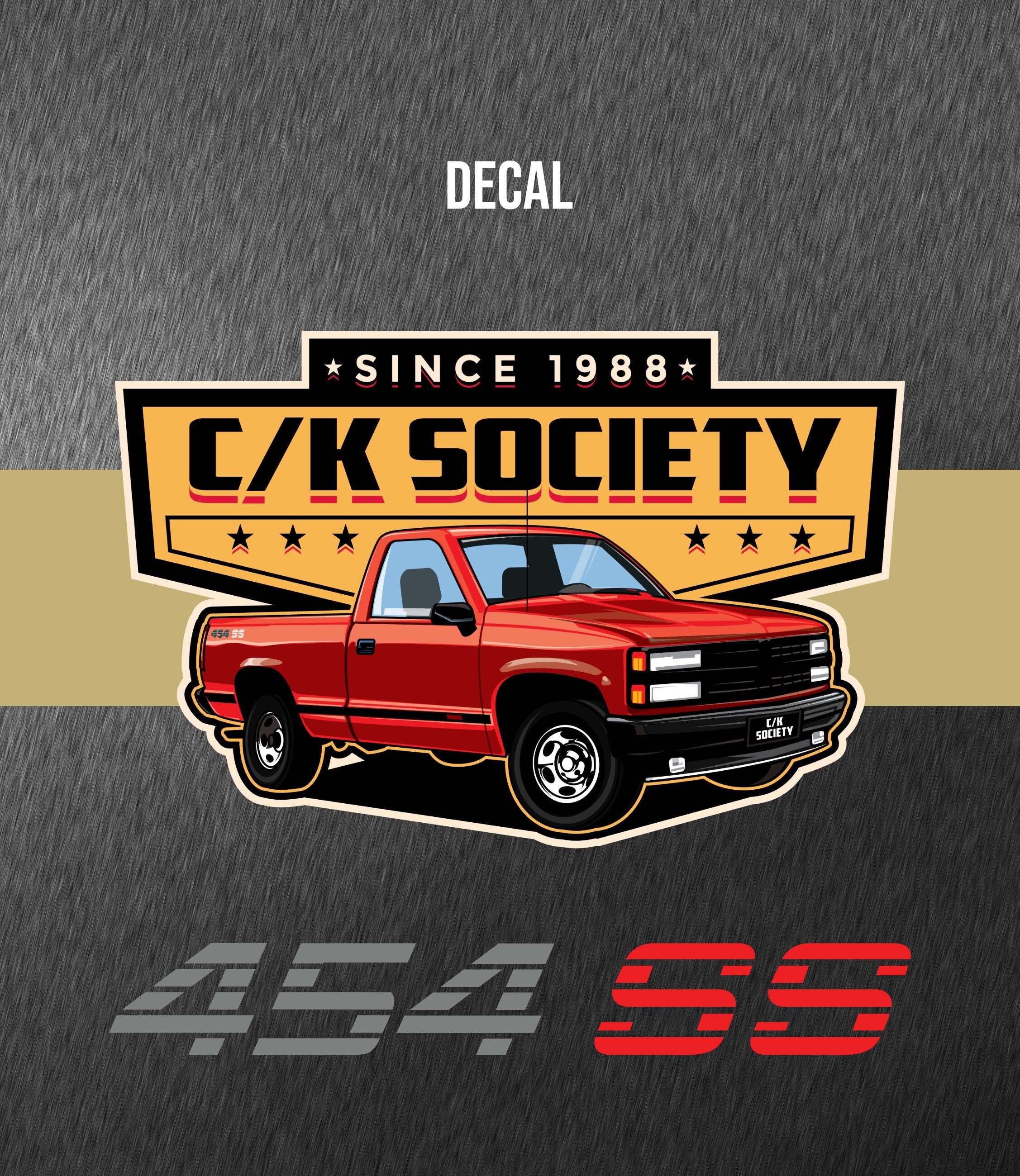 Chevrolet 454 SS 1990-1993 C/K Society Logo Decal_red - Etsy