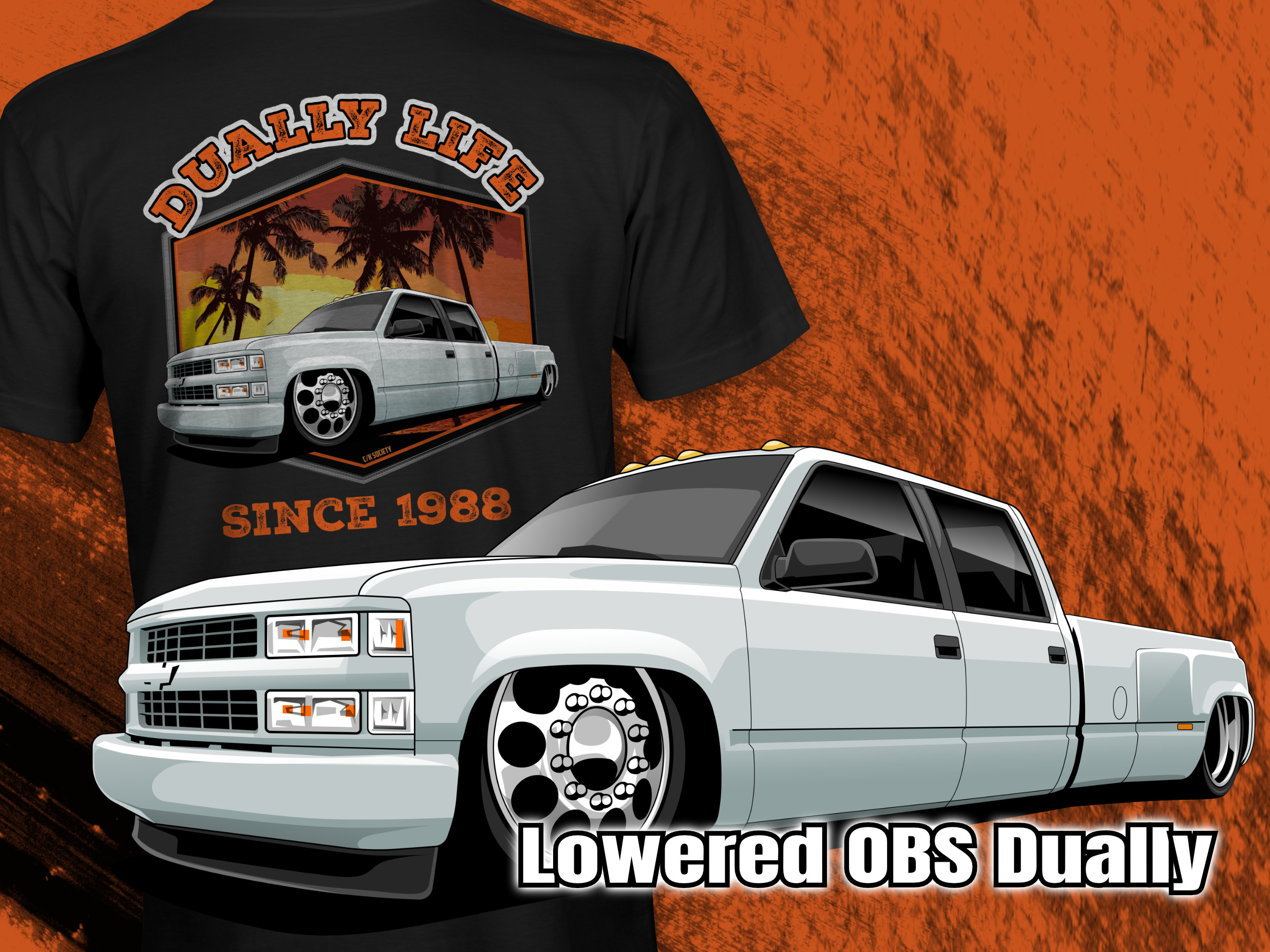 OBS Chevy, GMC Lowered Crew Cab Dually Life Unisex T-shirt - Etsy