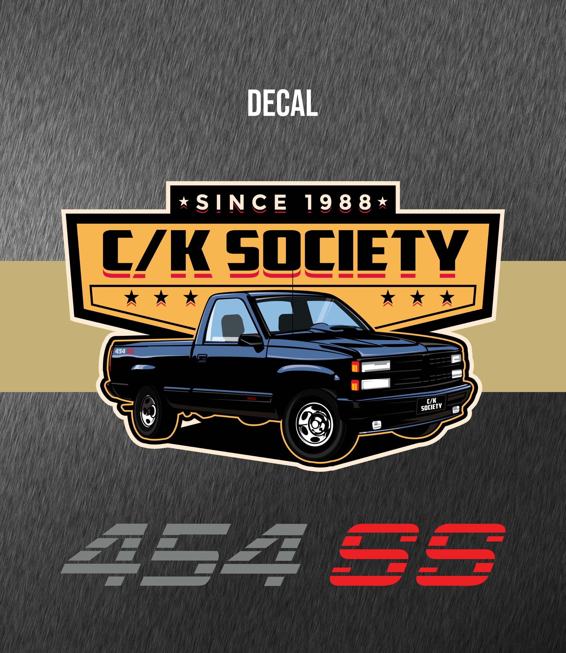 Chevrolet 454 SS 90-93 C/K Society Logo Decal_black - Etsy
