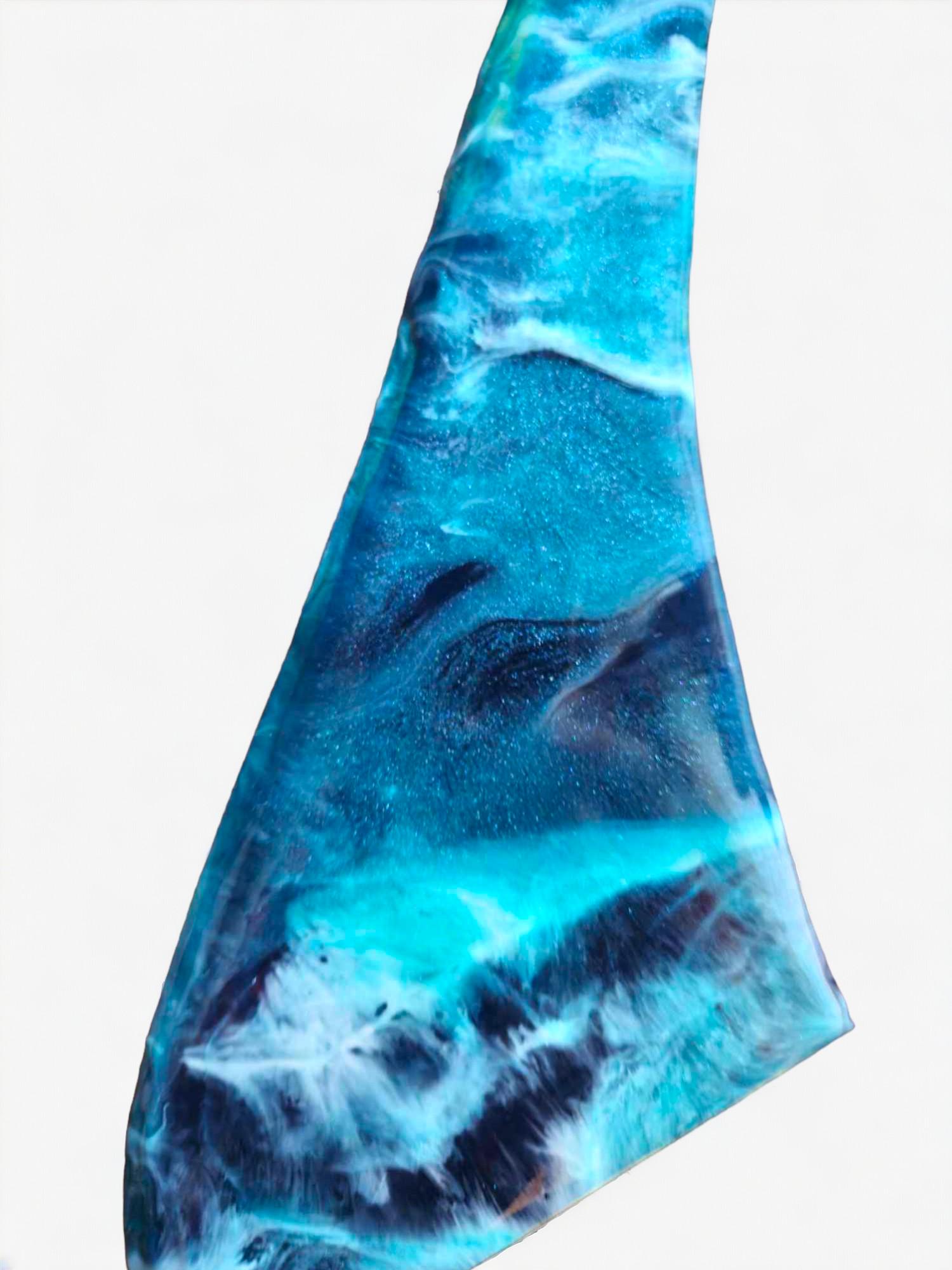 Whale Tail, Epoxy Art, Wall Decor, Ocean Waves Resin, Unique, One of a ...