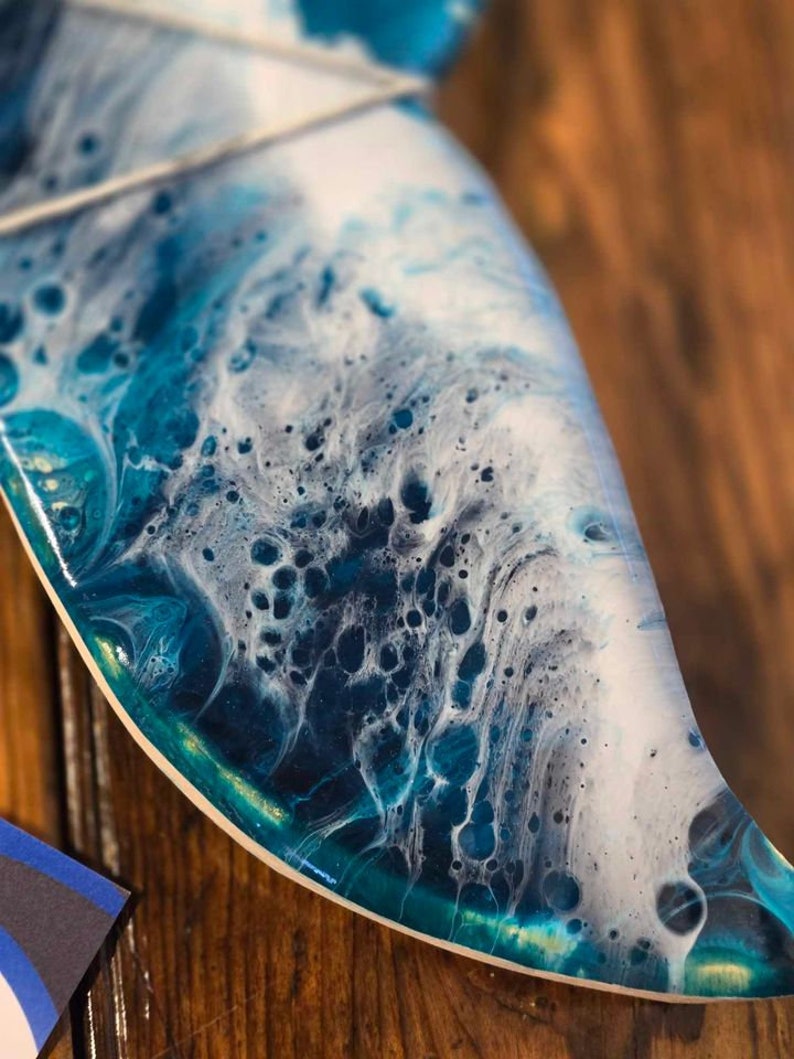 Whale Tail, Epoxy Art, Wall Decor, Ocean Waves Resin, Unique, One of a ...