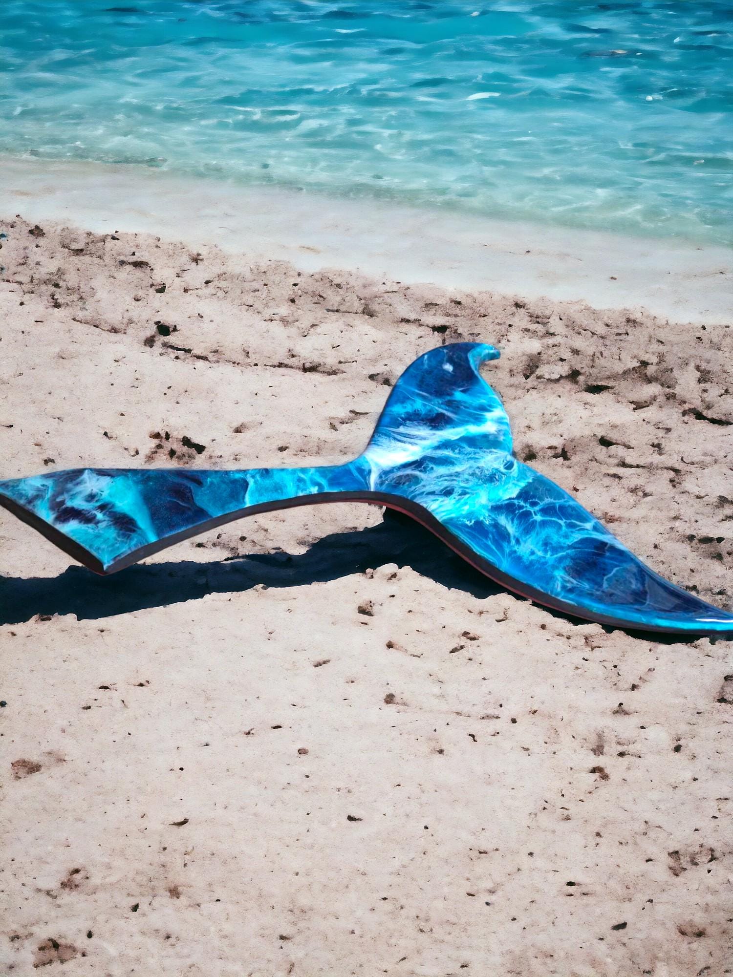 Whale Tail, Epoxy Art, Wall Decor, Ocean Waves Resin, Unique, One of a ...