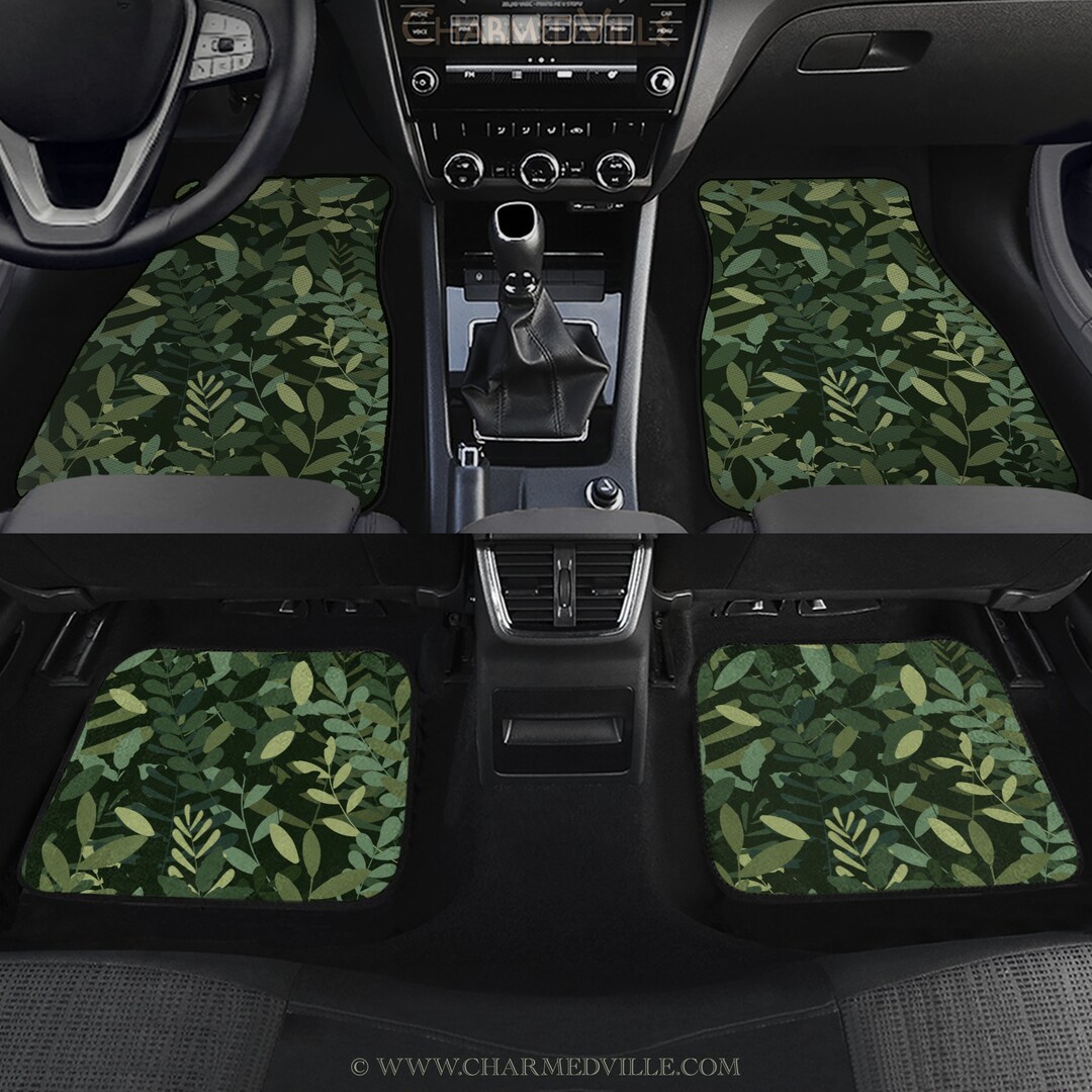 Green Car Floor Mats, Plants Carpet Rug for Vehicle Rv, Suv Truck ...