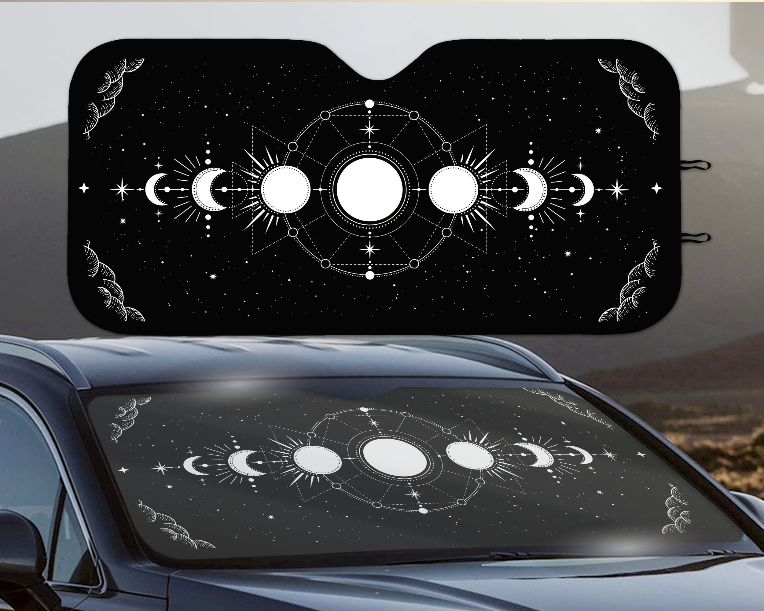 Moons Sun Shade for Car Window Celestial Sunshade Cute Moon - Etsy