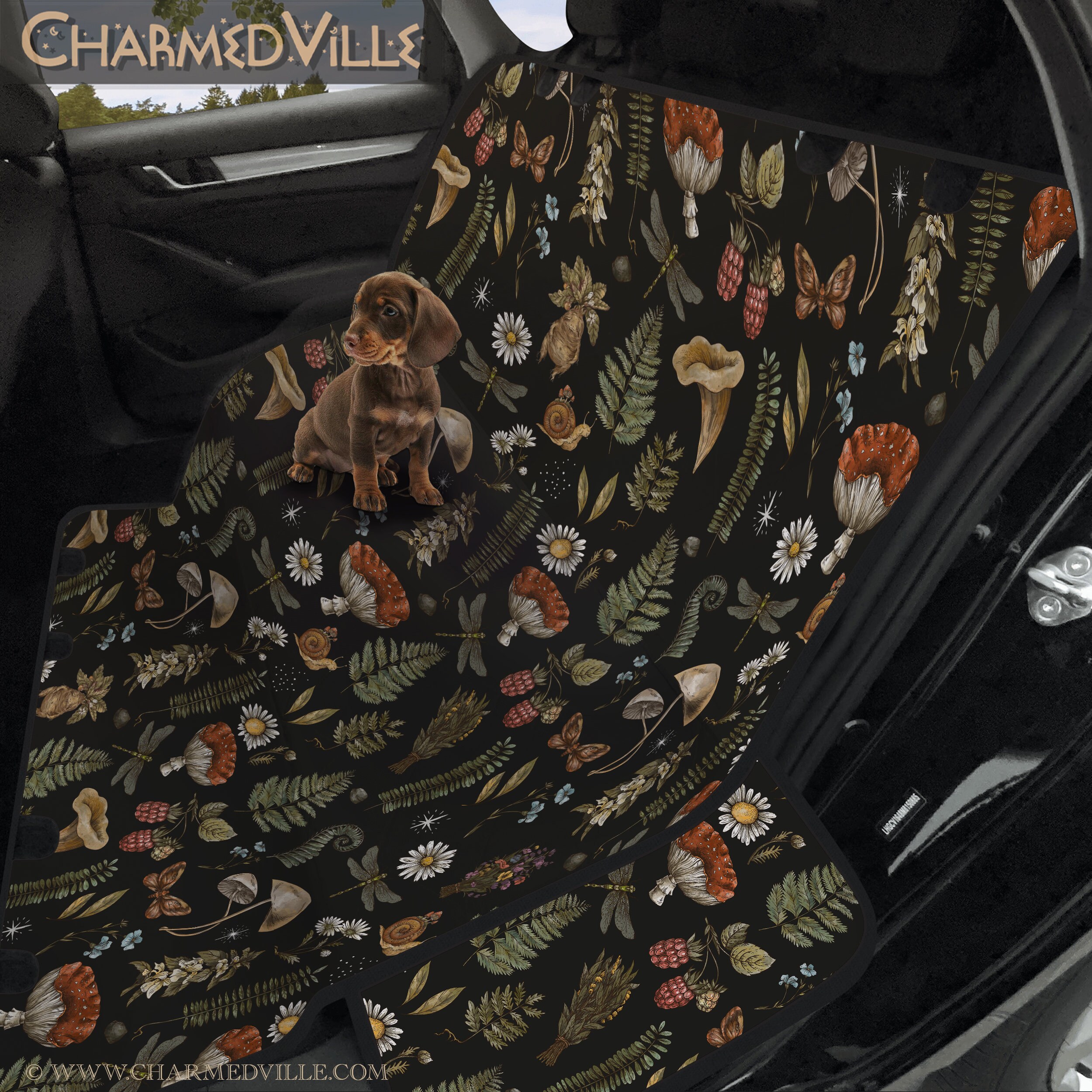 Cottagecore Car Accessories Full Set/rear/front/back/dog/car - Etsy