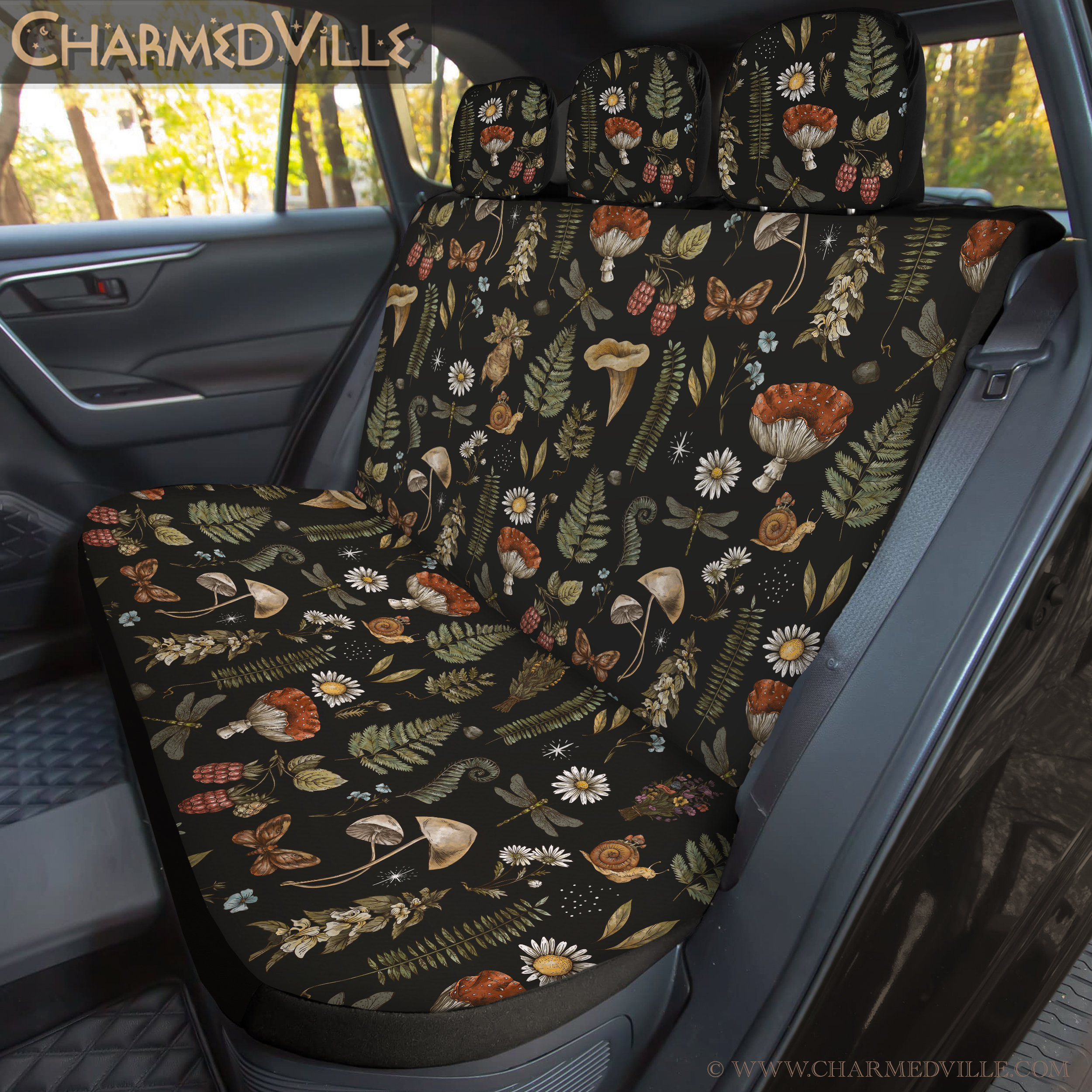 Cottagecore Car Accessories Full Set/rear/front/back/dog/car - Etsy