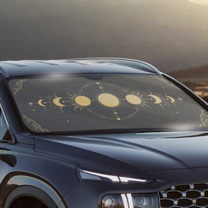 Moon Car Sun Shade, Witchy Windshield Cover, Carshade Screen Protector ...