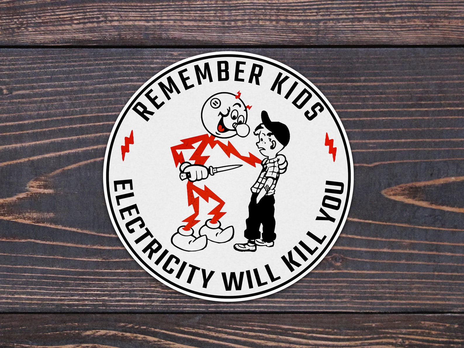 Reddy Kilowatt Stickers, Electricity Will Kill You! Remember Kids ...