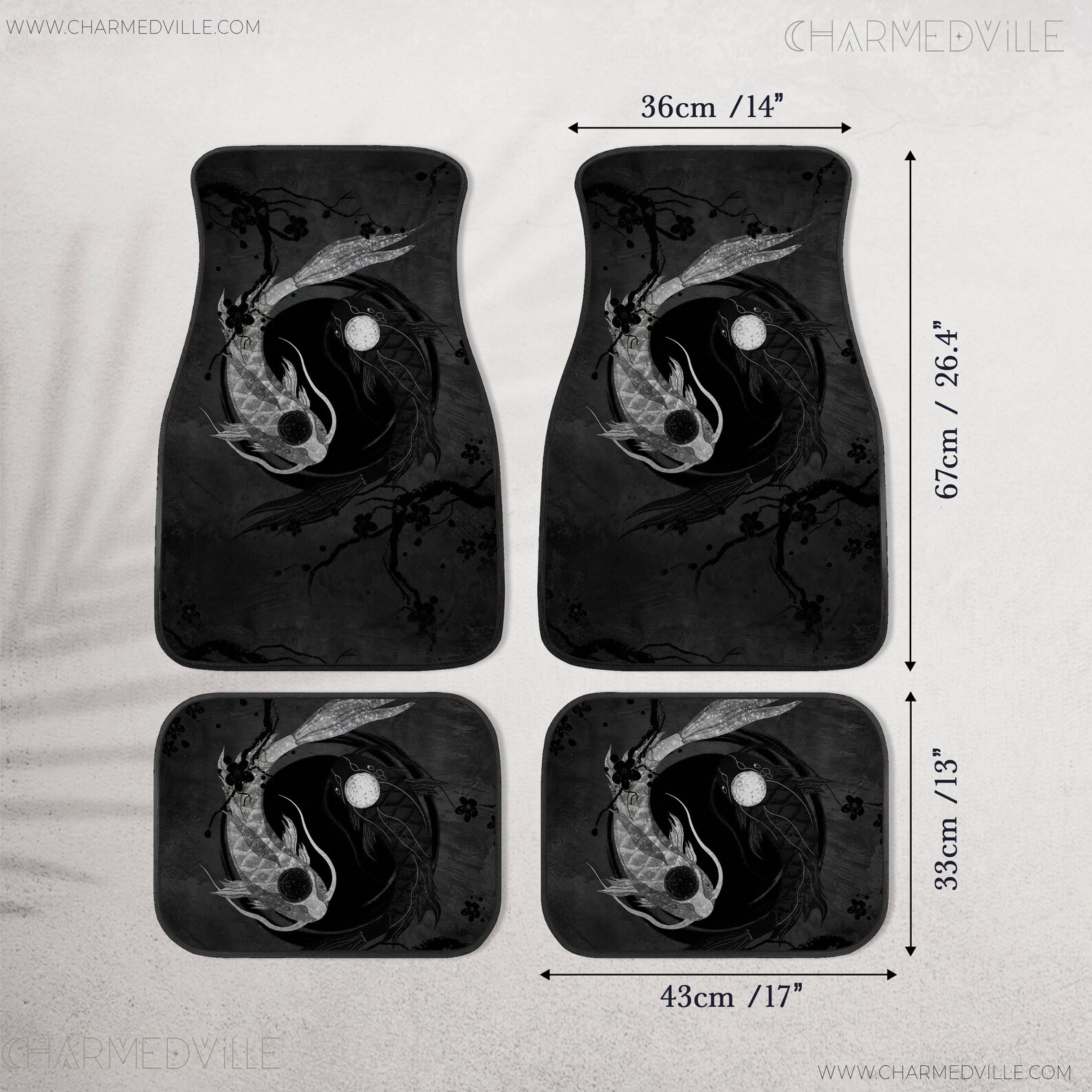 Car Floor Mats, Japanese Koi Carpet Rug for Vehicle Rv, Suv Truck ...