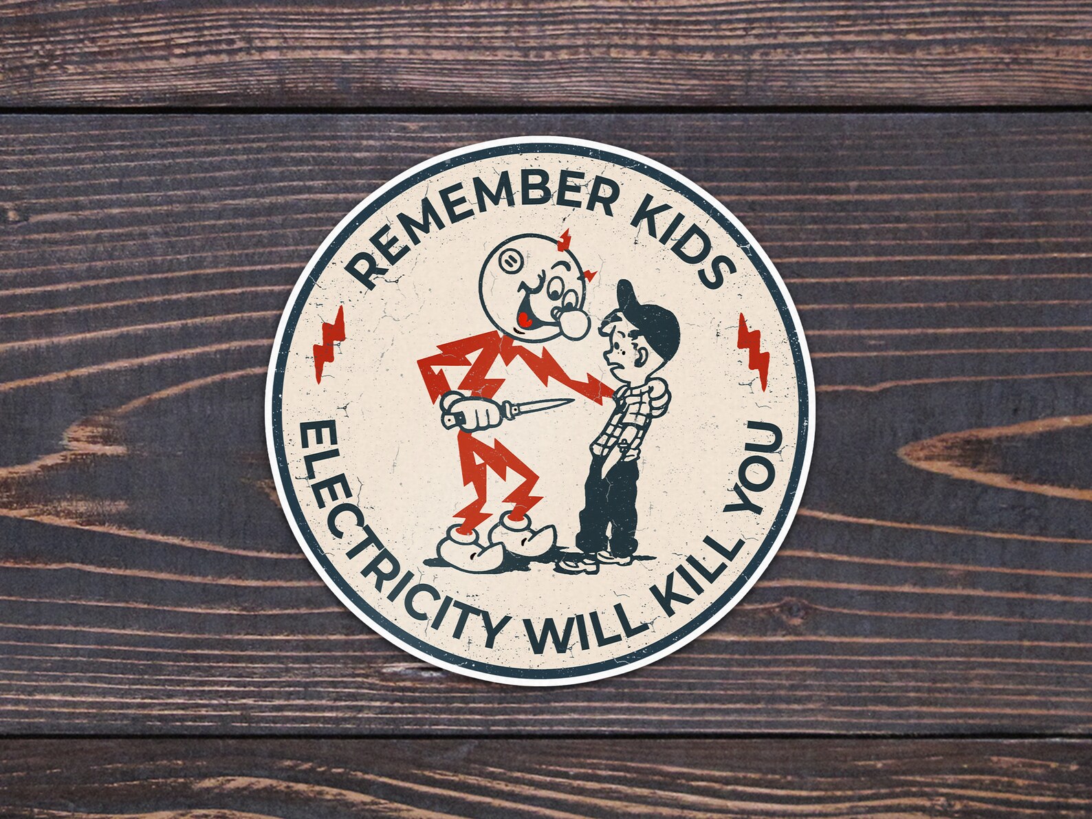 Reddy Kilowatt Stickers, Electricity Will Kill You! Remember Kids ...