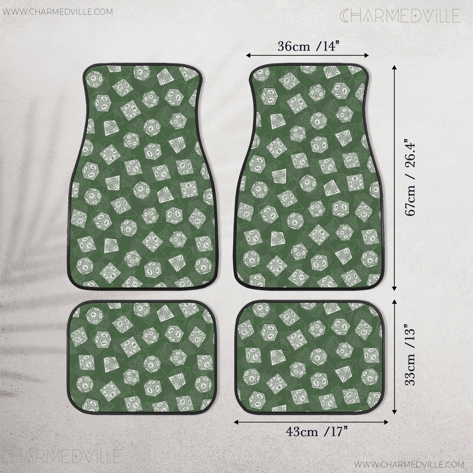 Car Floor Mats, DND Dice Carpet Rug for Vehicle Rv, Suv Truck Interior ...