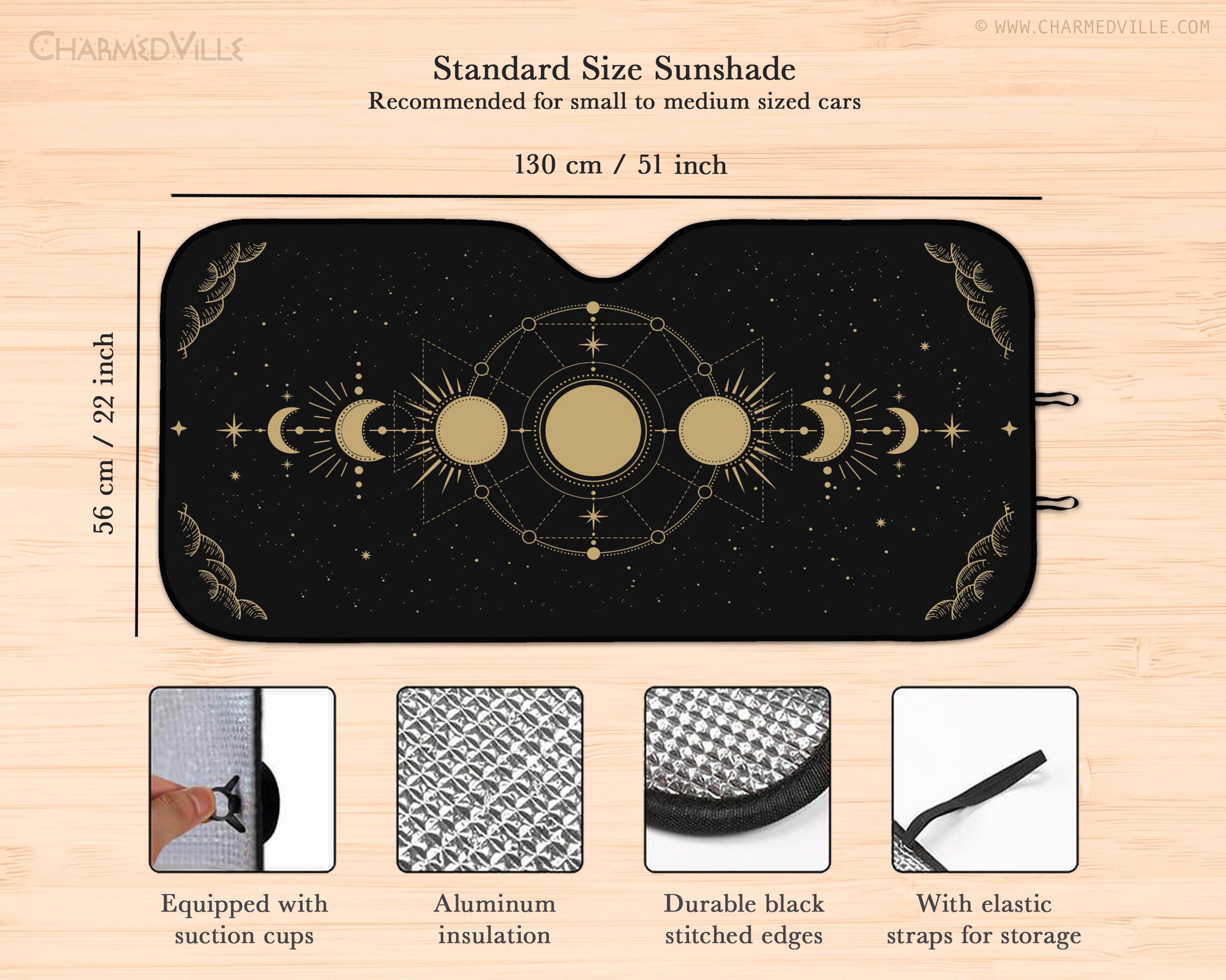 Moons Sun Shade for Car Window Celestial Sunshade Cute Moon - Etsy