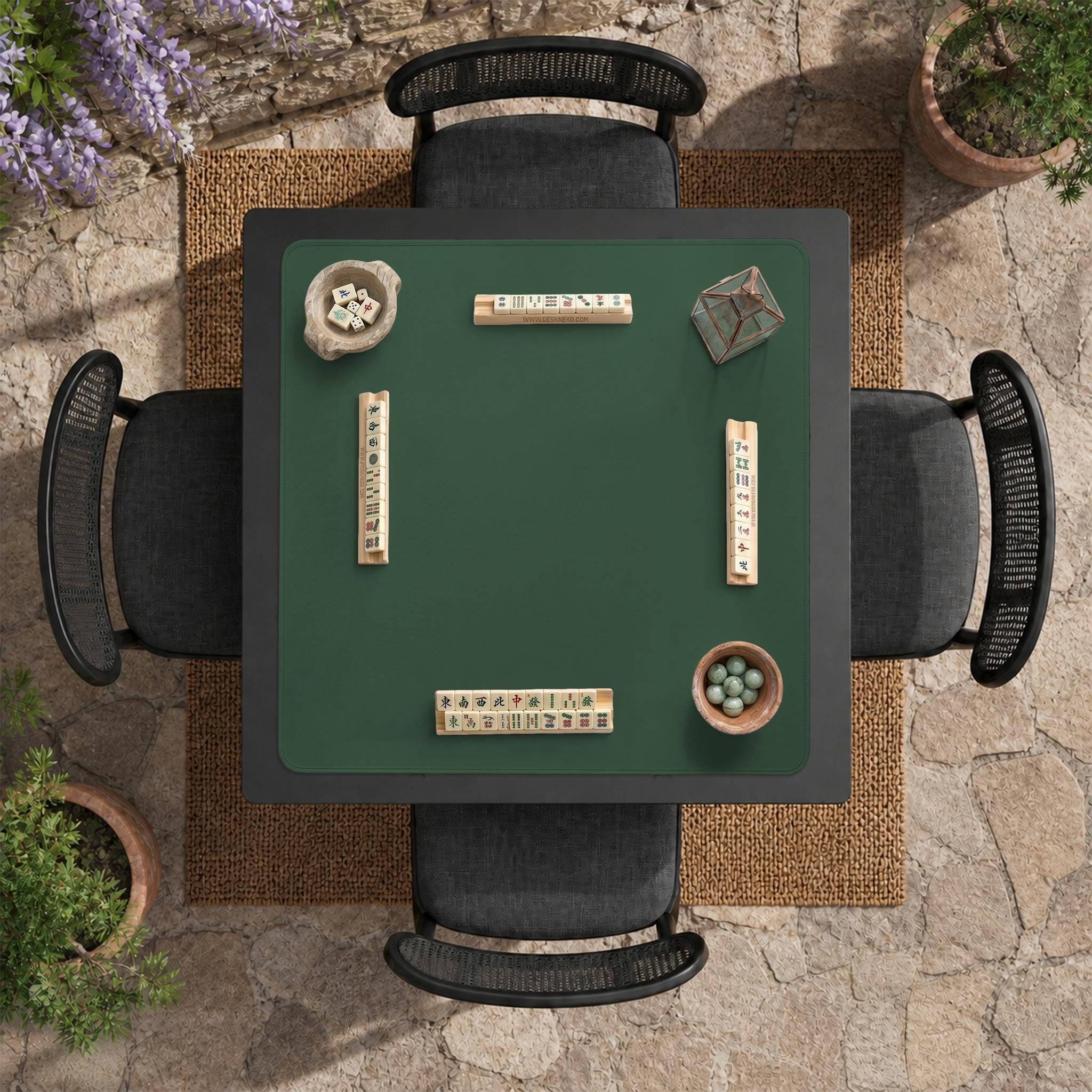 Mahjong Mat, Green Square Mahjong Table Mat, American Mahjong Playing ...